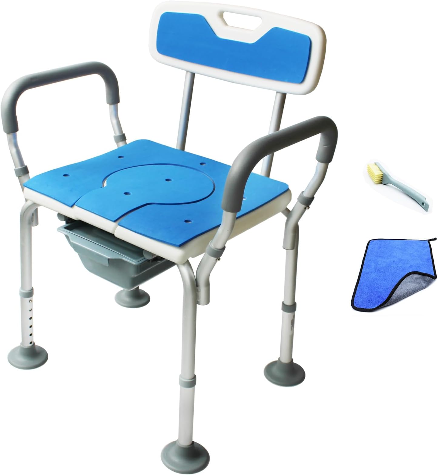 Amazon.com: Goplus 4-in-1 Folding Bedside Commode, 440lbs Commode Chair ...