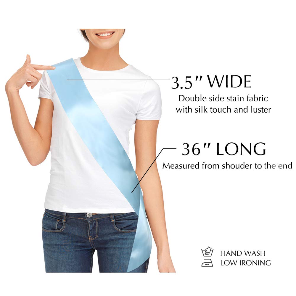 Snapklik.com : Blank Satin Sash, Plain Sash, Party Decorations, Make ...