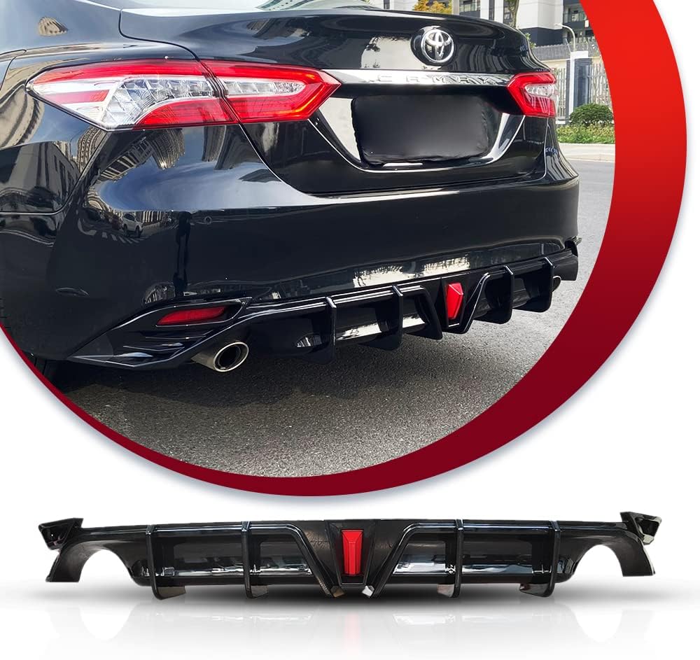 Amazon.com: ONEUNIQ Rear Bumper Lip Diffuser with LED Light Compatible ...