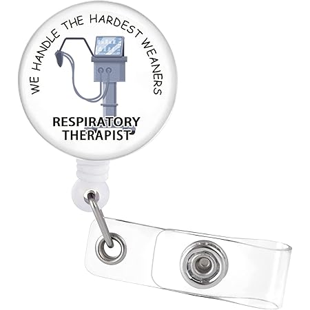 Amazon.com : Funny Respiratory Therapist Badge Reel, Aggressive Weaner ...