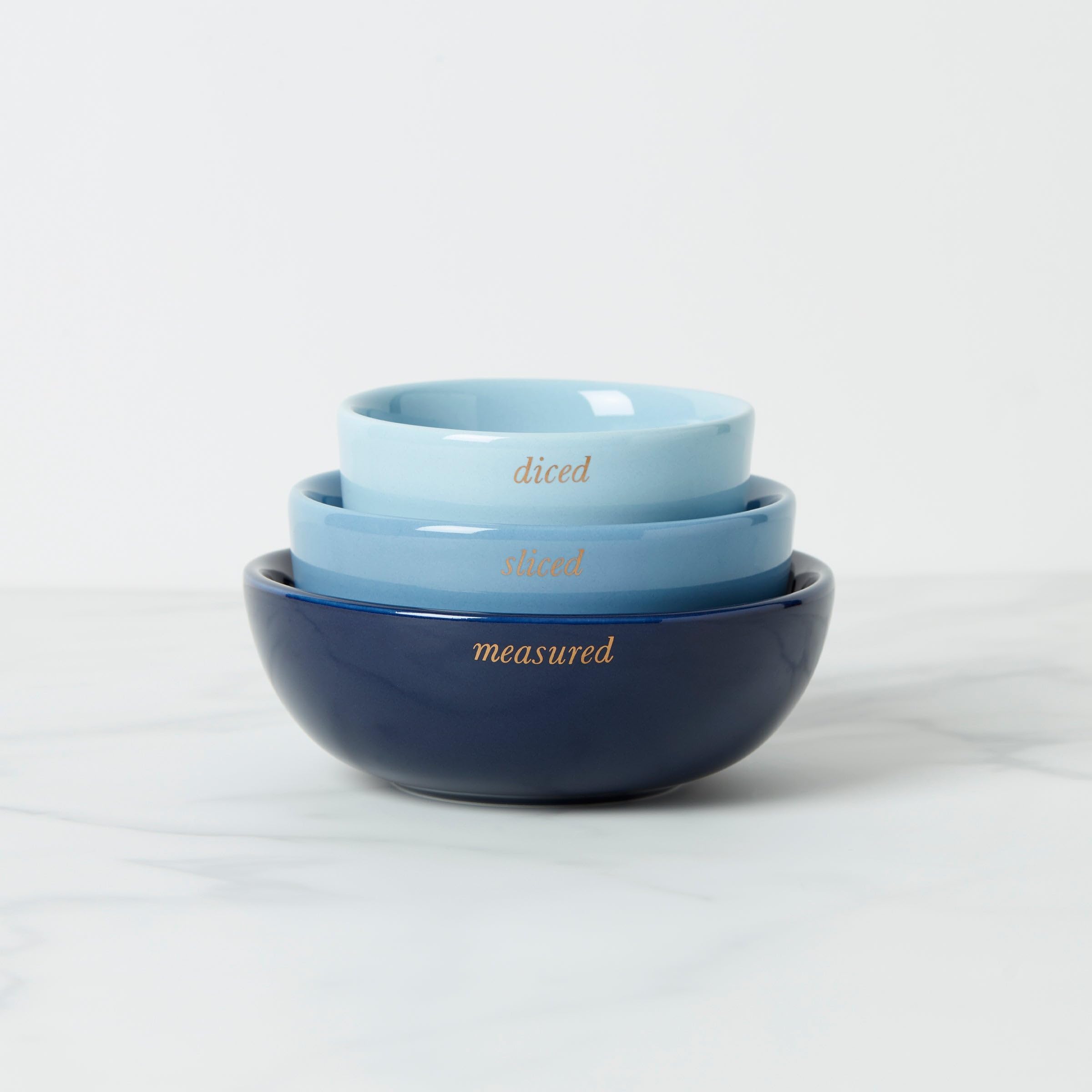 Amazon.com: Kate Spade New York Make It Pop Prep Bowls, Set of 3, one ...