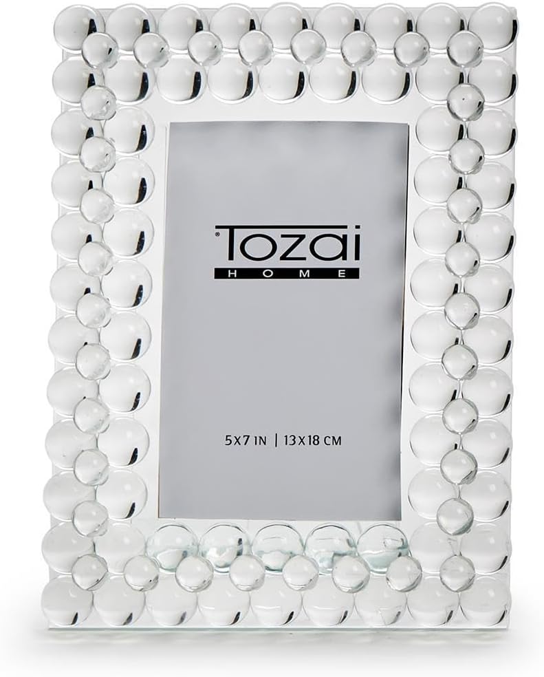 Amazon.com - Two's Company Layered Bubbles Crystal Glass 5x7 Inches ...