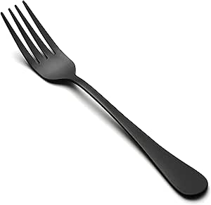 Amazon.com: LIANYU Black Dinner Forks Set of 12, 8 Inches Stainless ...