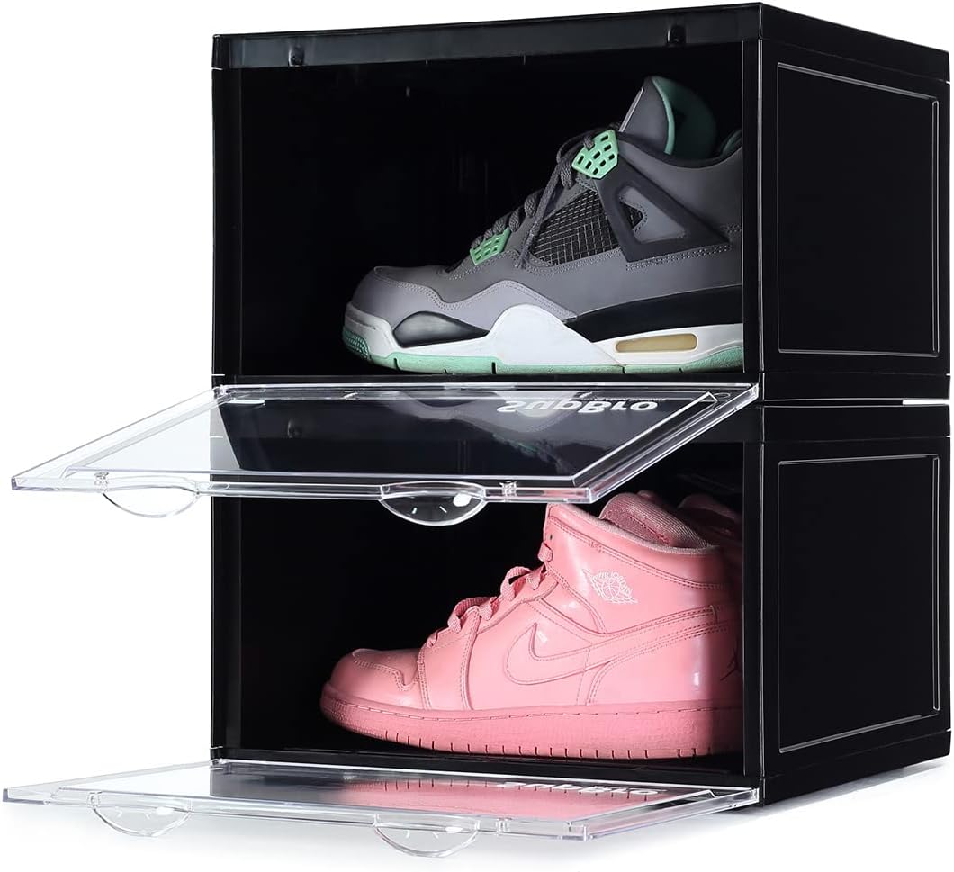 SupBro Collection Crate – Caja de almacenamiento de fácil acceso para zapatos, plegable, de ...