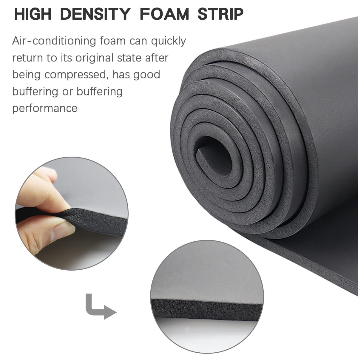 Snapklik.com : Neoprene Sponge Foam Rubber Roll 12 In X 118 In X 3/5 in ...