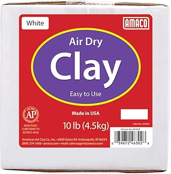 Amaco Air Dry Modeling Clay, 10-Pound, White - 4630-2B : Amazon.ca: Home