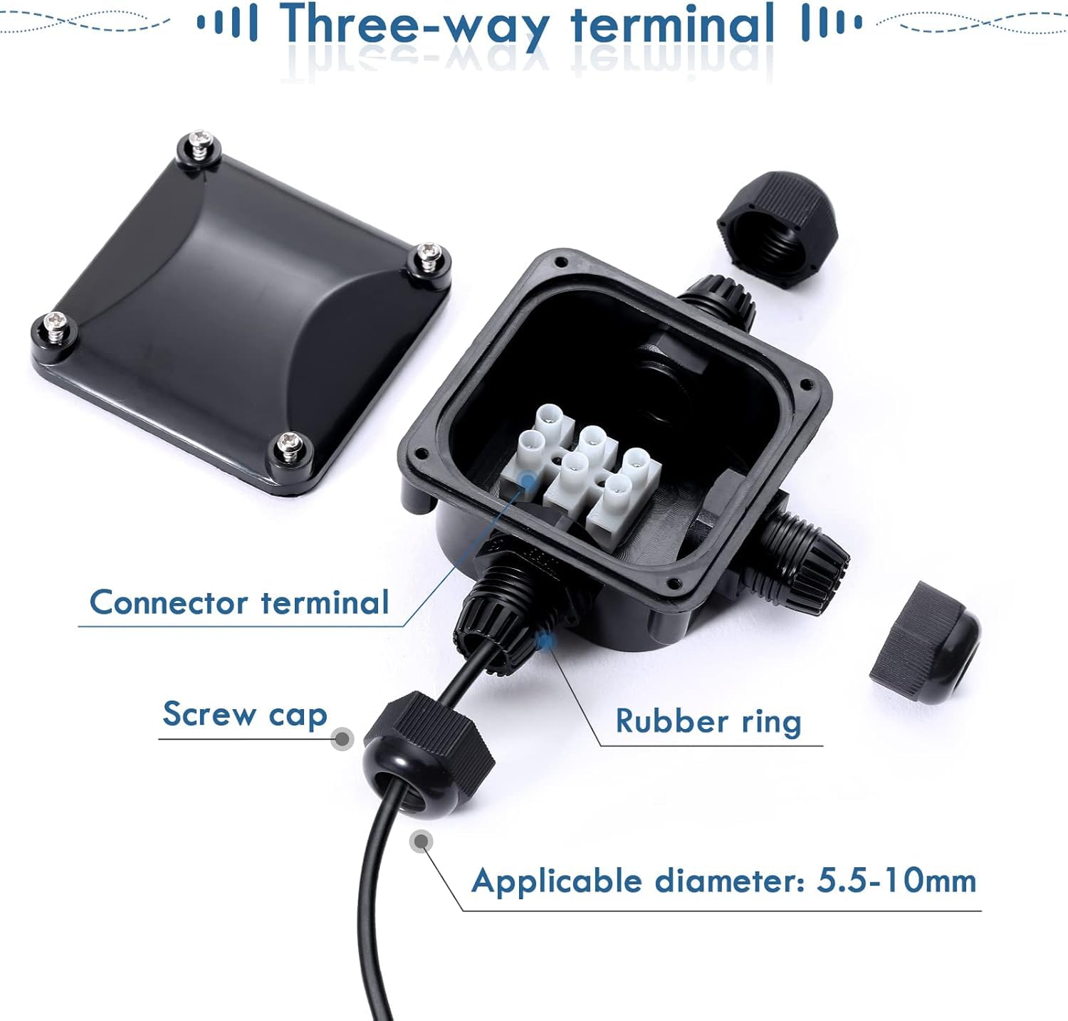 Snapklik.com : GWHOLE 4Pcs Waterproof IP66 Outdoor Electric Junction ...