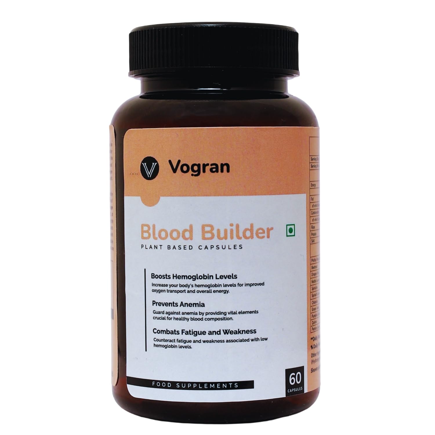 Vogran Plant Based Iron Supplement For Women & Men | Iron Supplement ...