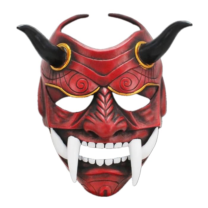 Buy Japanese Samurai Hannya Oni Mask,Evil Demon Monster Full Face Latex ...