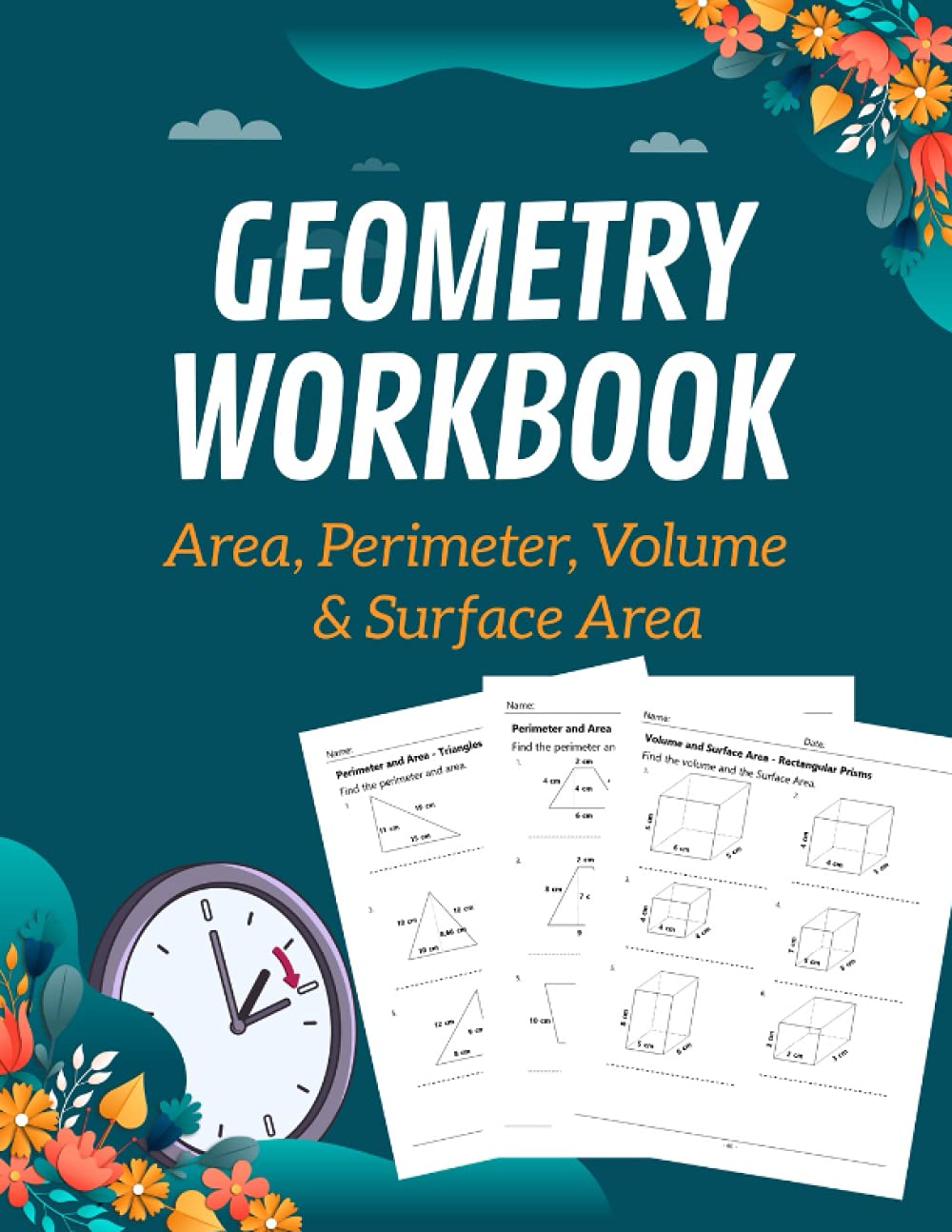 Buy Geometry Workbook: Area Perimeter, Volume And Surface Area ...