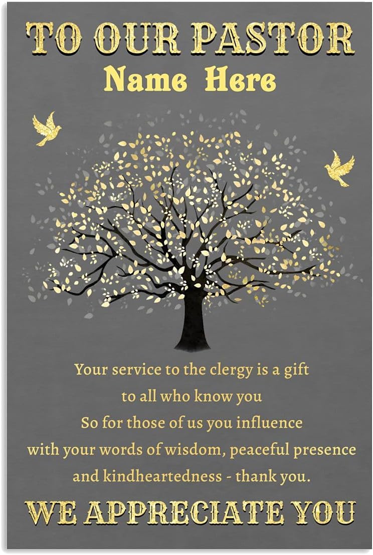 Amazon.com: 105Centuria Pastor Appreciation Wall Art Preacher Gifts For ...