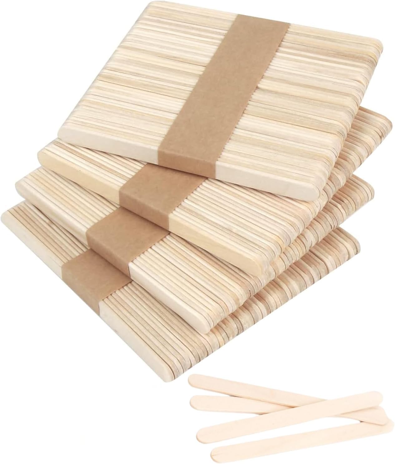 200 Lollipops Sticks 114 mm x 10 mm x 2mm, Craft Sticks for Plant ...