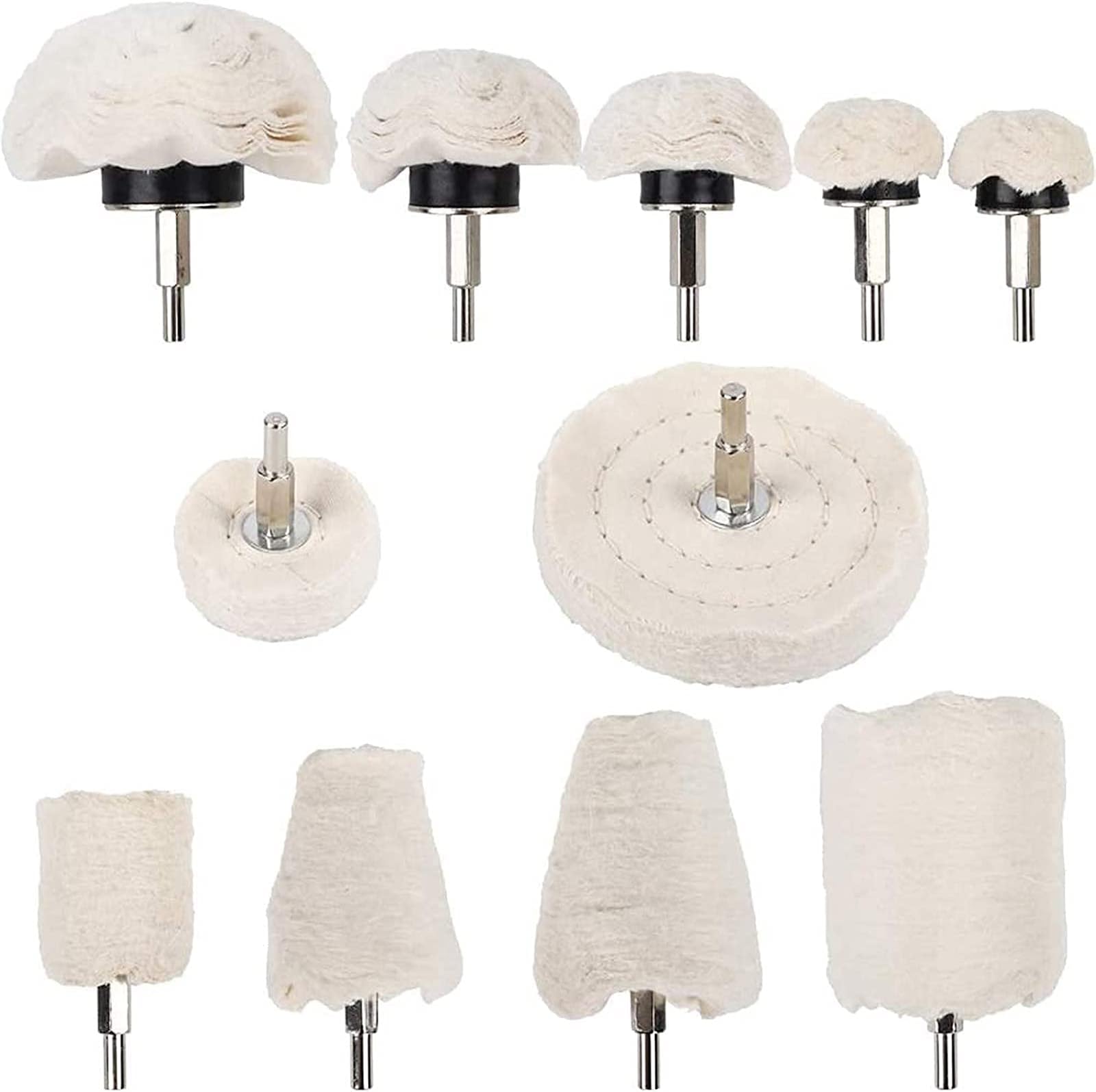 Rustark 6 Piece Polishing Compounds Kit with 3 Assorted Buffing Wheels ...