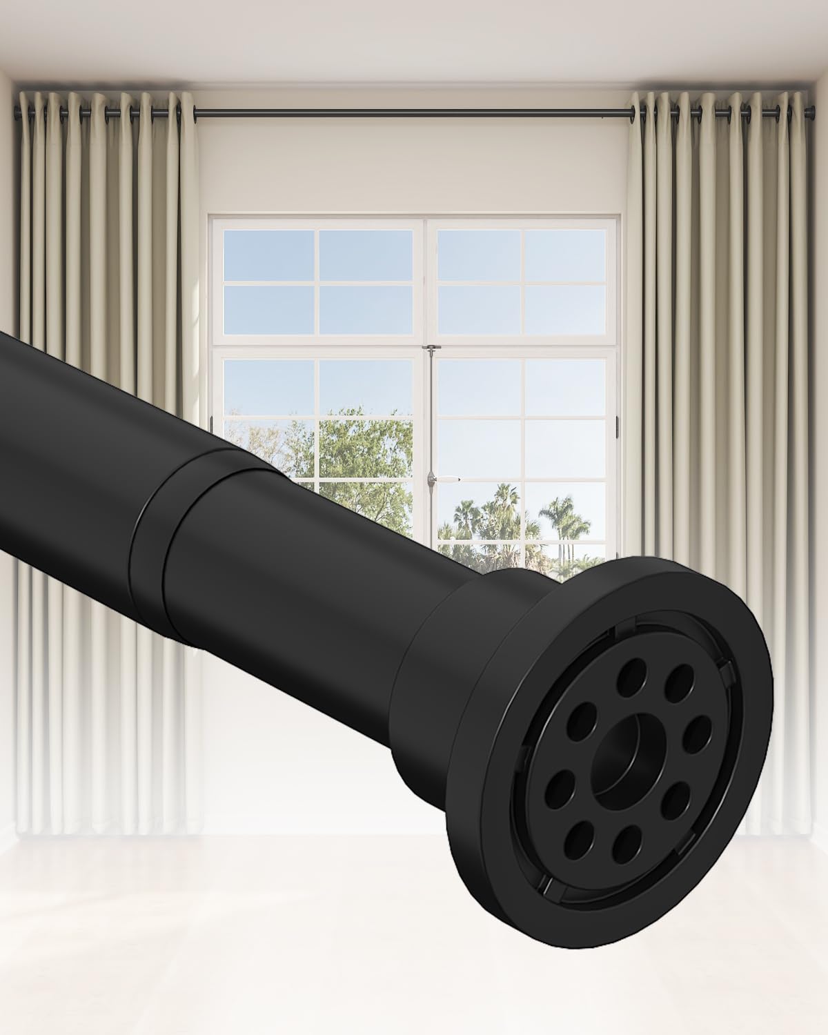 Amazon.com: Tension Curtain Rod by EZFurni, 42 to 160 Inch, Extra Long ...