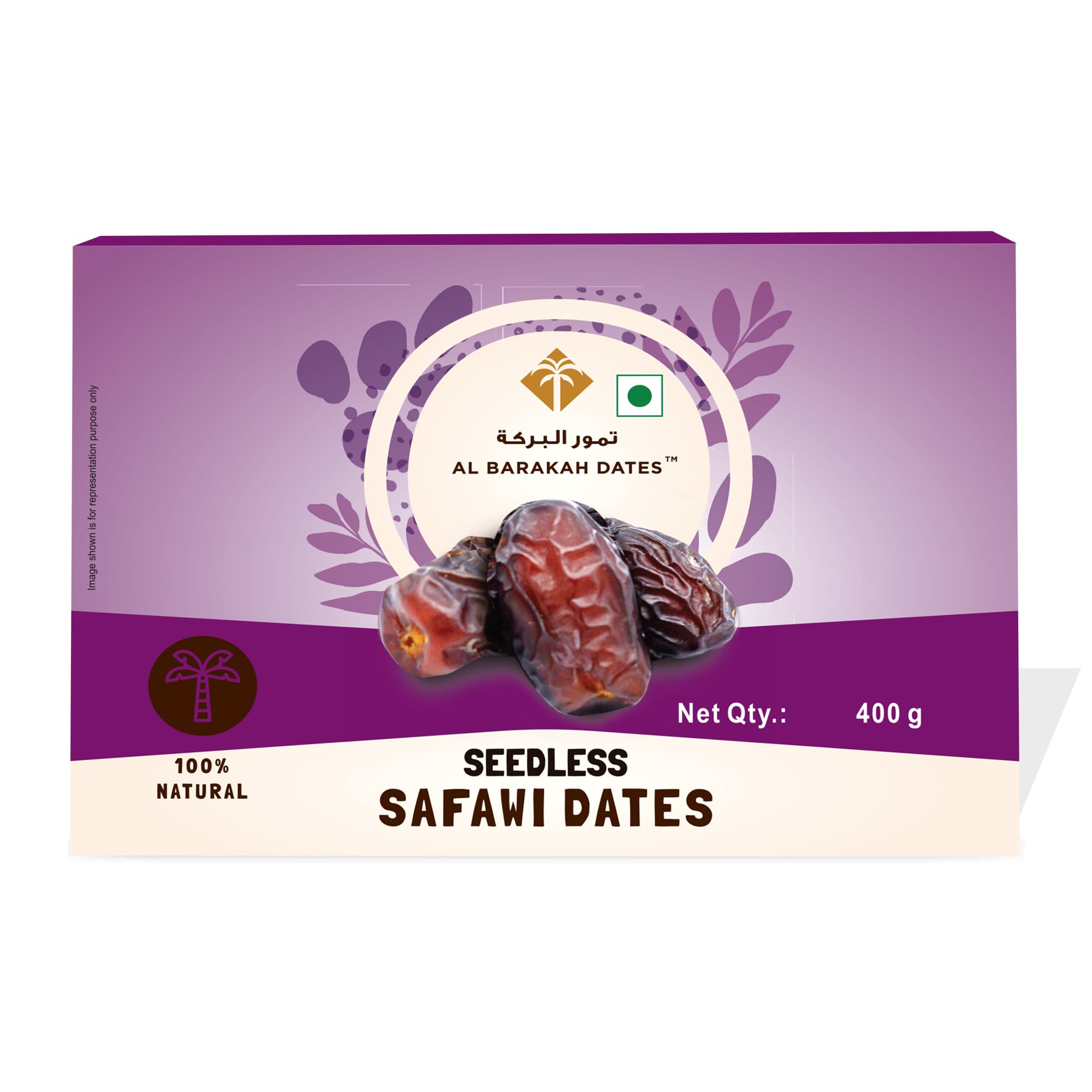 Buy Al Barakah Seedless Safawi Dates | 100% Natural | Saudi Arabia ...