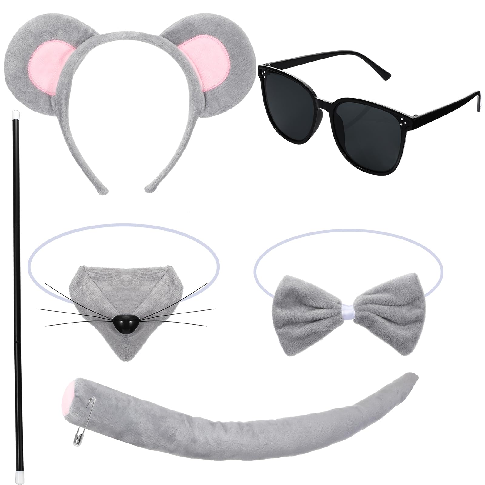 Amazon.com: zsccxq 6 Pcs Halloween Mouse Costume Accessories Set Blind ...