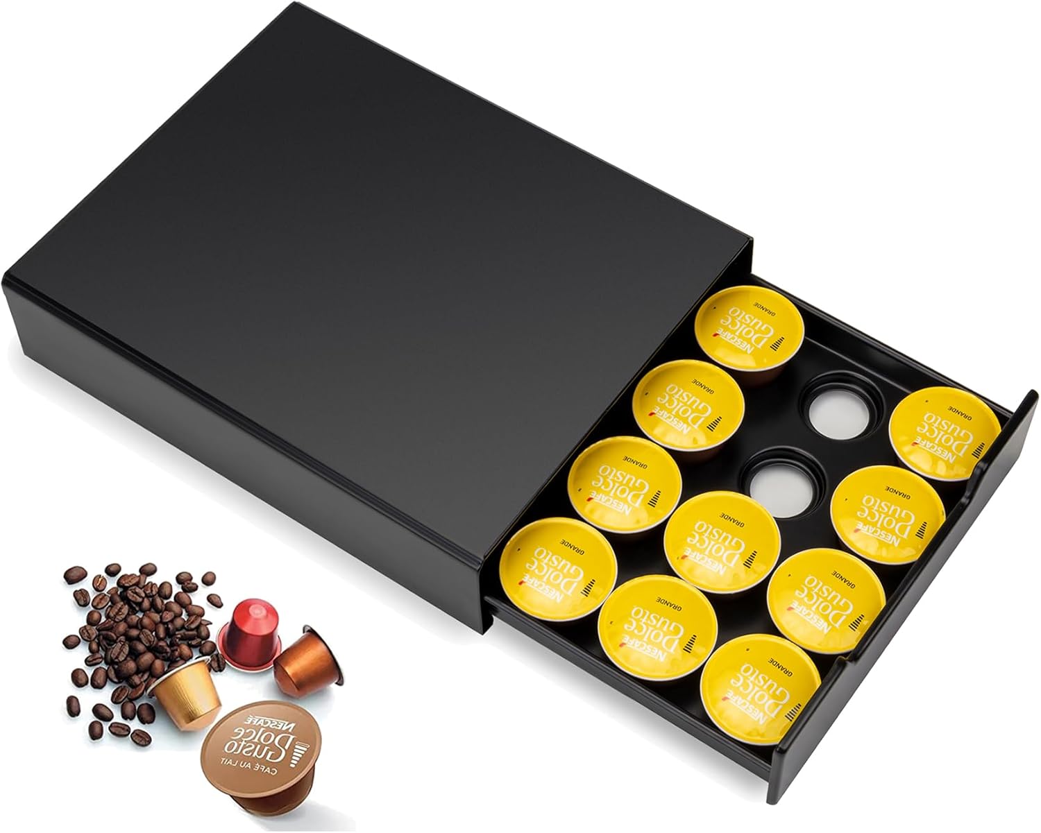 Wrobic Coffee Capsule Drawer ,20 Capsule Coffee Pod Holder Storage ...