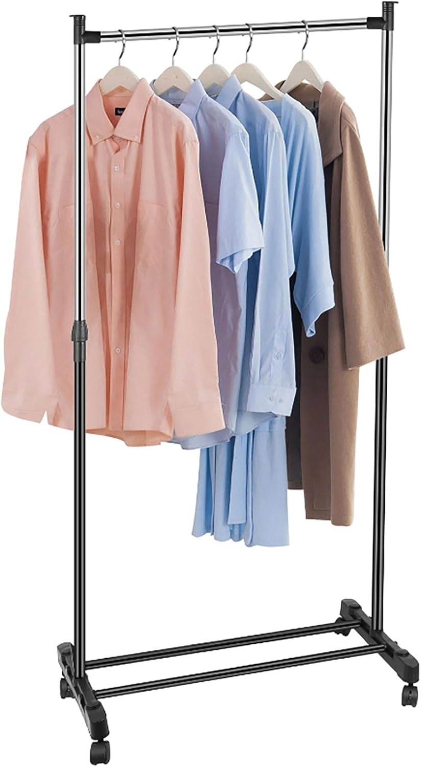 Amazon.com: Adjustable Garment Rack,Rolling Clothes Organizer,Free ...