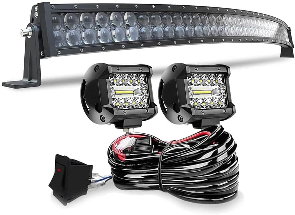 Amazon.com: NAOTEA DOT 5D Lens Curved 52 Inch Led Light Bar 2 Pcs 4Inch ...