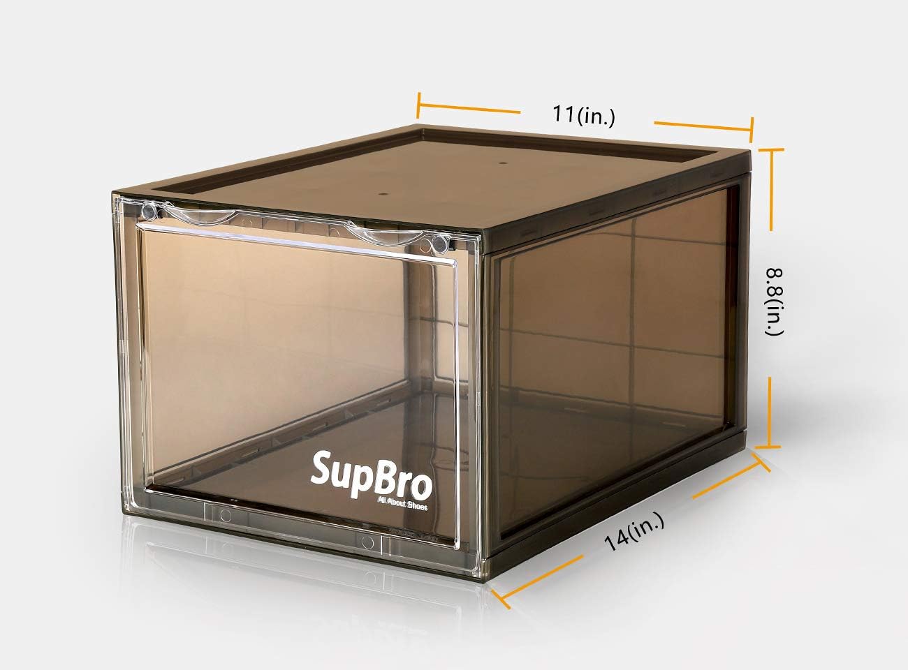 SupBro Caja de colección Caja de almacenamiento de fácil acceso Caja de zapatos apilables de ...