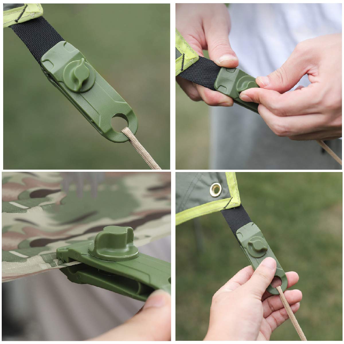Snapklik.com : TRIWONDER 12pcs Tarp Clips Crocodile Tent Awning Clamps ...