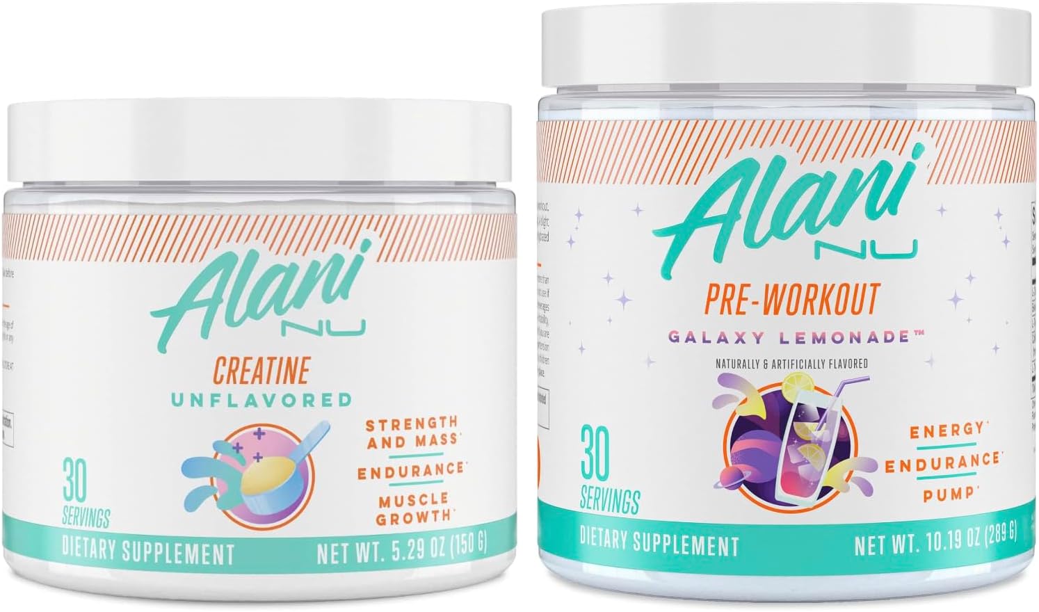 Amazon.com: Alani Nu Creatine Monohydrate Powder and Pre Workout Galaxy ...