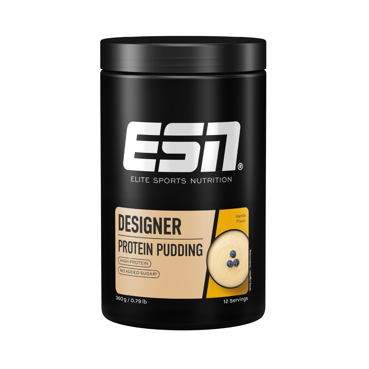 ESN Designer Protein Pudding, Vanilla Cream, 360 g, Pudding-Pulver zum ...