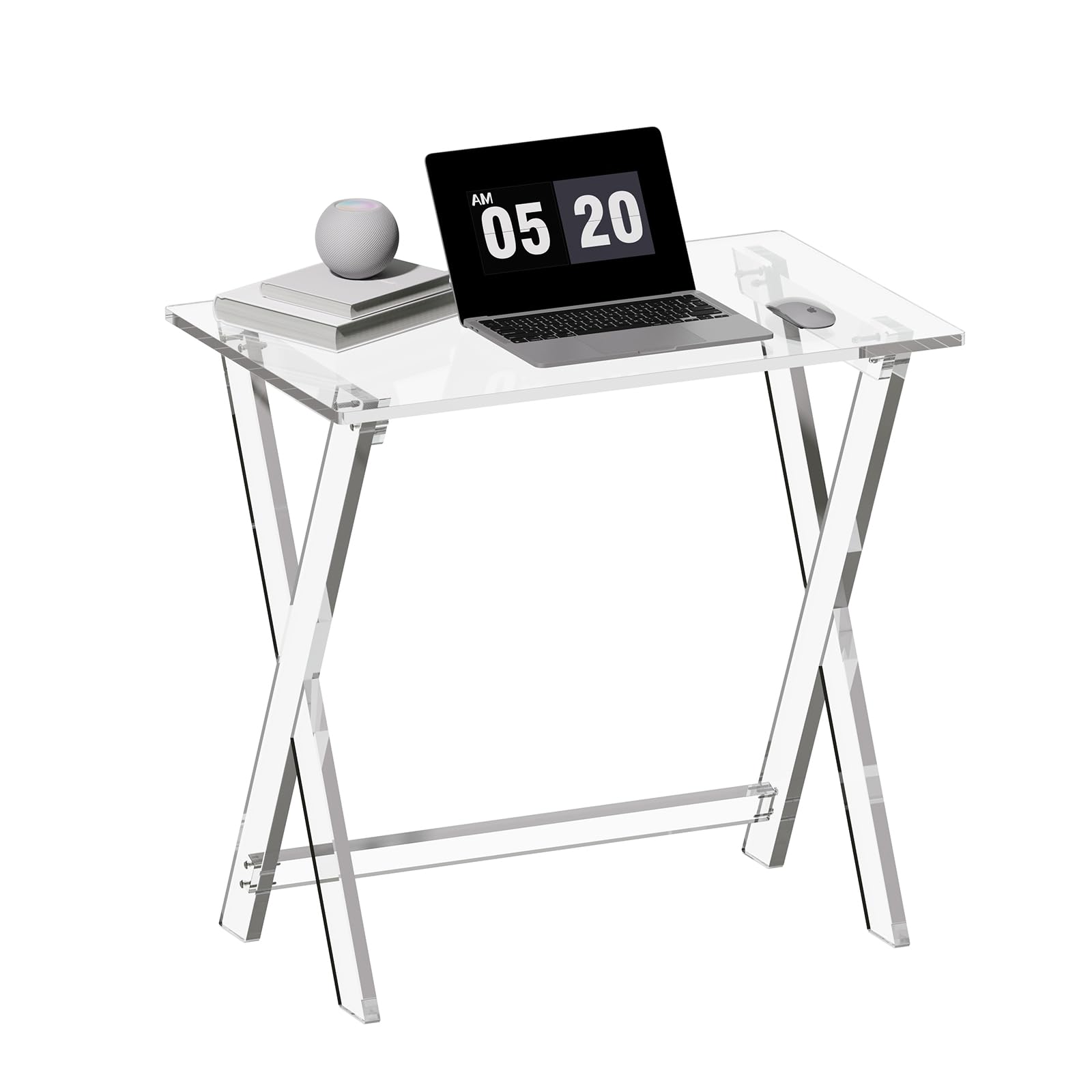 Acrylic Clear Glass Computer Desks Clear Plastic / Acrylic Desks