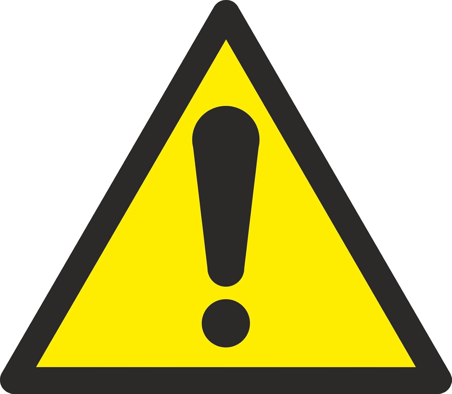 Aufkleber ASR-A1-3 (DIN EN ISO 7010) "Allgemeines Warnzeichen W001" 10 ...