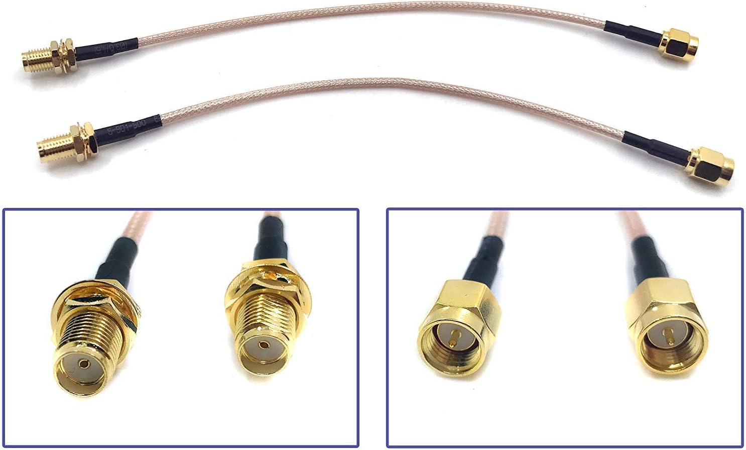 3AN Telecom SMA Male to SMA Female RF Coax Cable Connector Connecting Line 1M SMA Male to Female ...