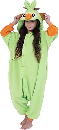 Amazon.com: SAZAC Kigurumi - Pokemon - Grookey - Onesie Jumpsuit ...