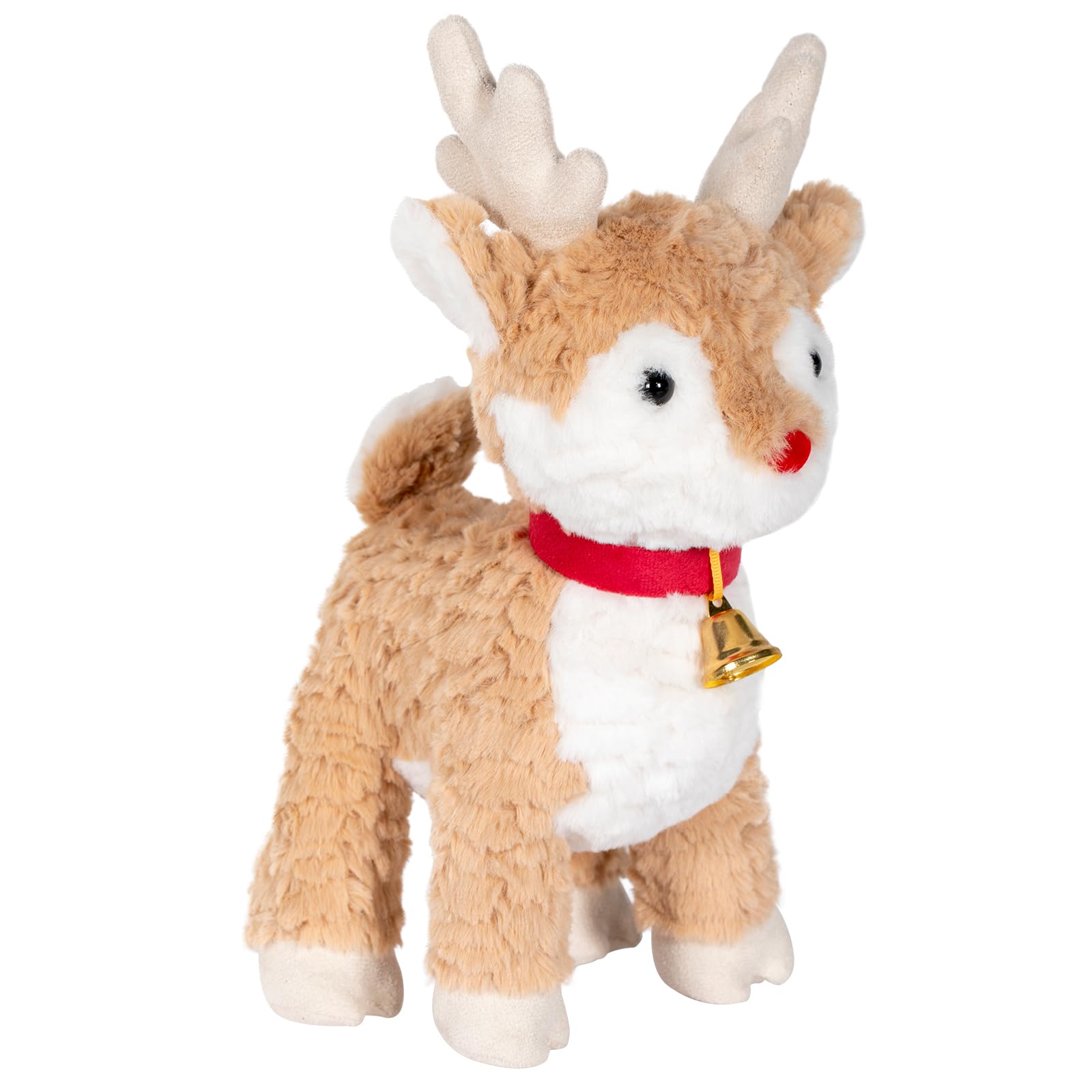 Amazon.com: OHKIDS Red Nose Reindeer Stuffed Animal, 12.6 Inch Deer ...
