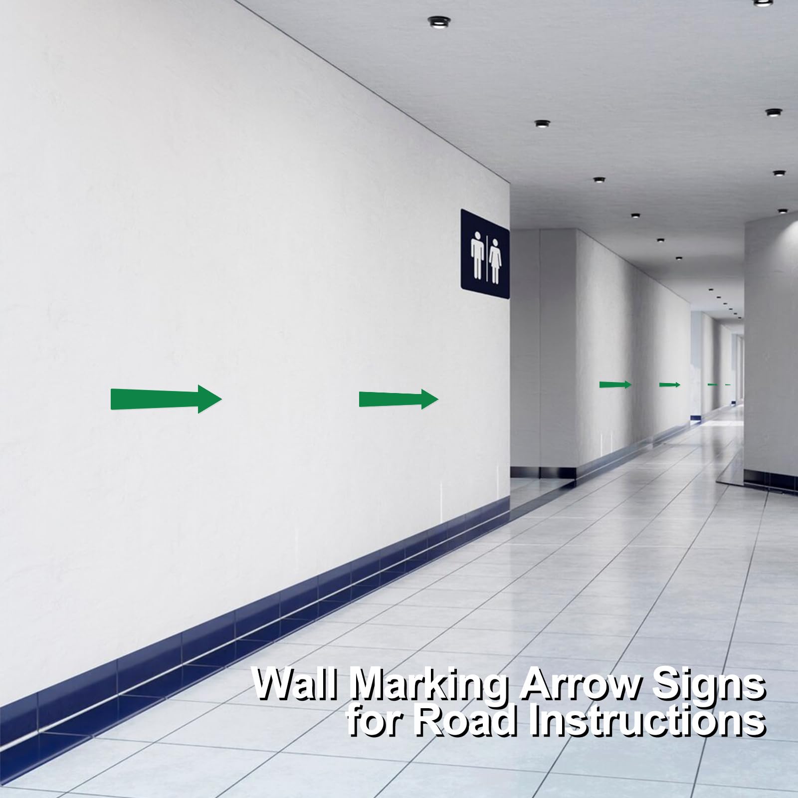 Snapklik.com : 8 X 2 Inch Green Arrow Sign Stickers, 12 Pack Waterproof ...