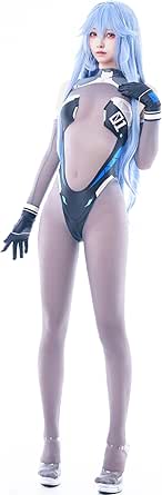 Amazon.co.jp: [LOST-G] セクシー 光沢 シースルー切り替え 全身タイツ RQ レースクイーン コスチューム レディースcosplay 大人用 コスプレ衣装 仮装 変装 : ホビー