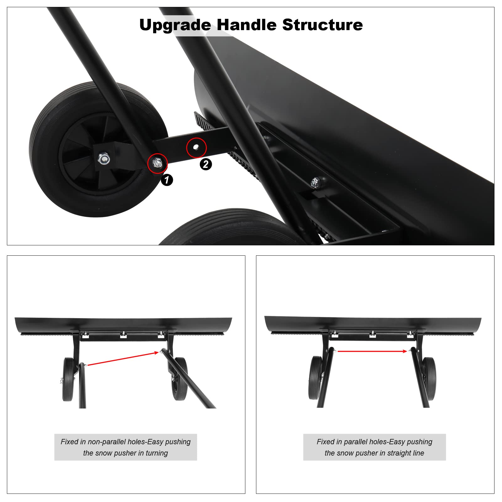 Snapklik.com : TUFFIOM Snow Pusher Shovel For Driveway