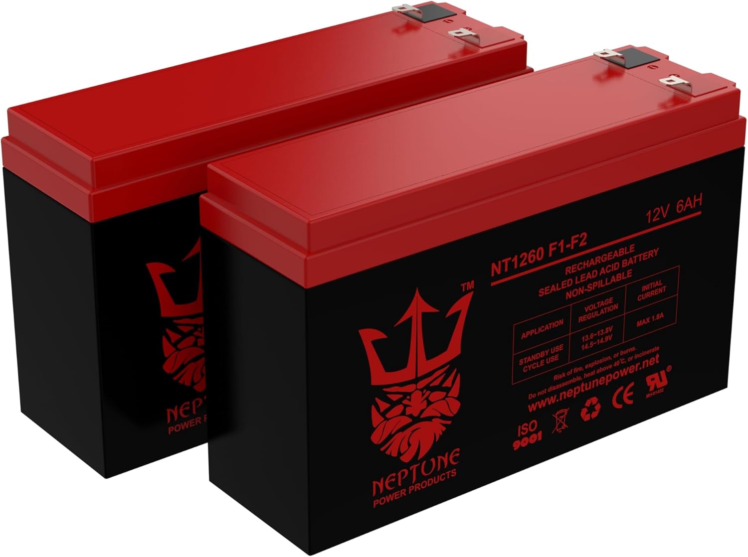 Amazon.com: Neptune Power Products Brand NT1260F1F2 12V 6Ah Sealed Lead ...