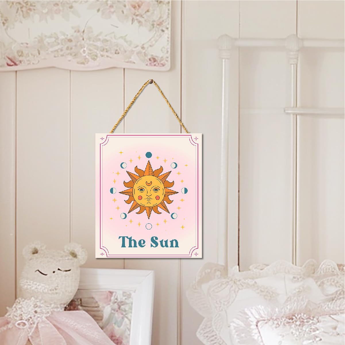 Snapklik.com : The Sun Preppy Room Decor,Aesthetic Pink Wall Art,Pink ...