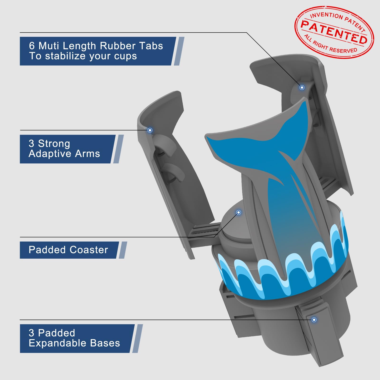 Snapklik.com : Automatic Car Cup Holder Expander, Auto-Lock Cup Holder ...