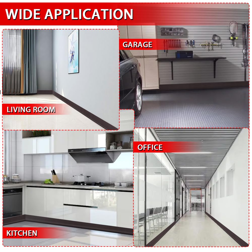 Snapklik.com : FONUNO Vinyl Wall Base Baseboard Molding Trim 4 ...