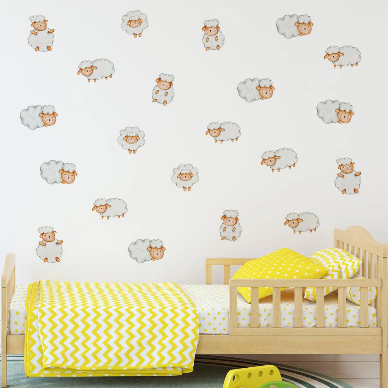Amazon.com: Cute Cartoon Sheep Wall Decals Sheep Wall Stickers Children ...