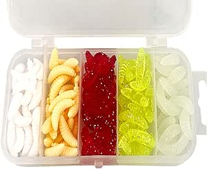 Fake Maggots-Fake Worms for Fishing Maggots Fishing Bait Soft Plastic ...