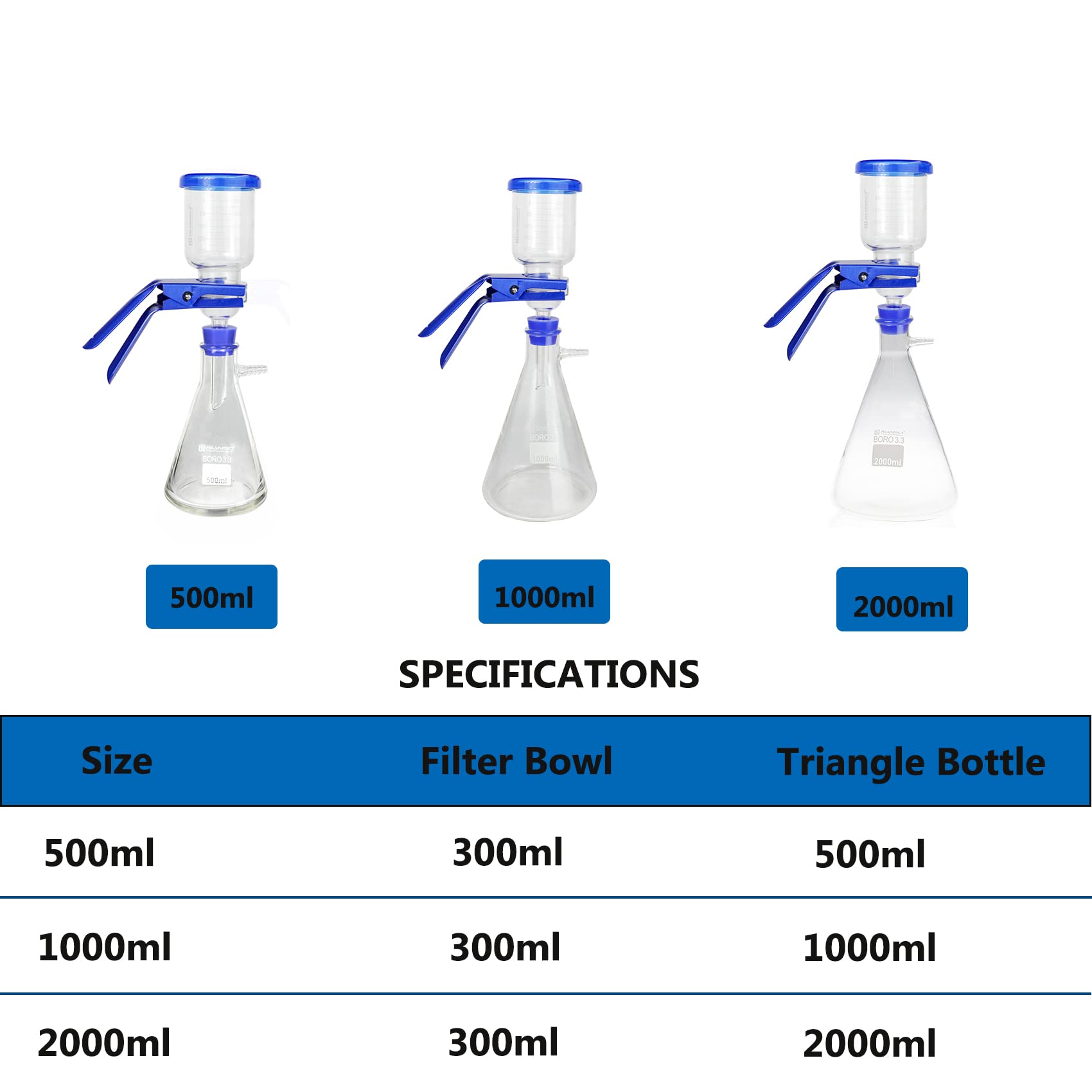 Snapklik.com : 2000ml Glass Vacuum Suction Filter Laboratory Vacuum ...