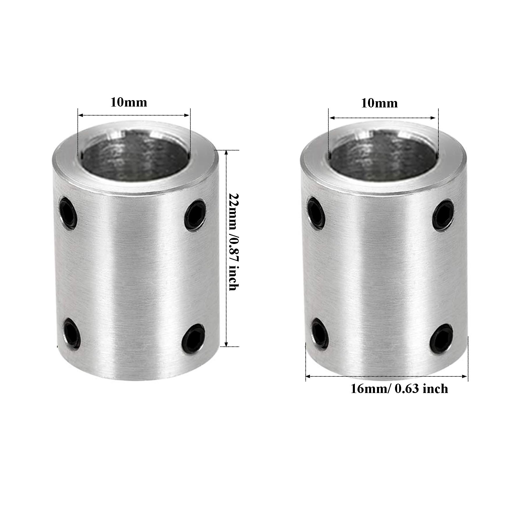 Snapklik.com : 4Pcs 10mm To 10mm Rigid Motor Shaft Coupling Coupler ...