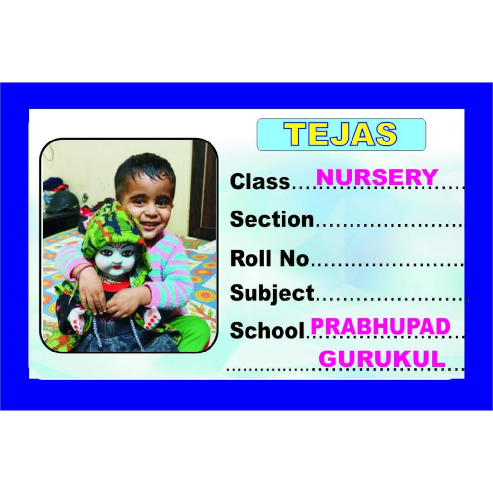 Buy Name Label Stickers for Book with Kid Child Photo Customizable (7. ...