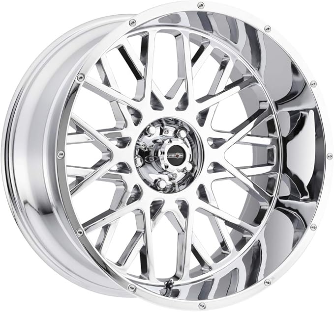 Amazon.com: Vision 412 Rocker 24x12 6x5.5" -51mm Chrome Wheel Rim 24 ...