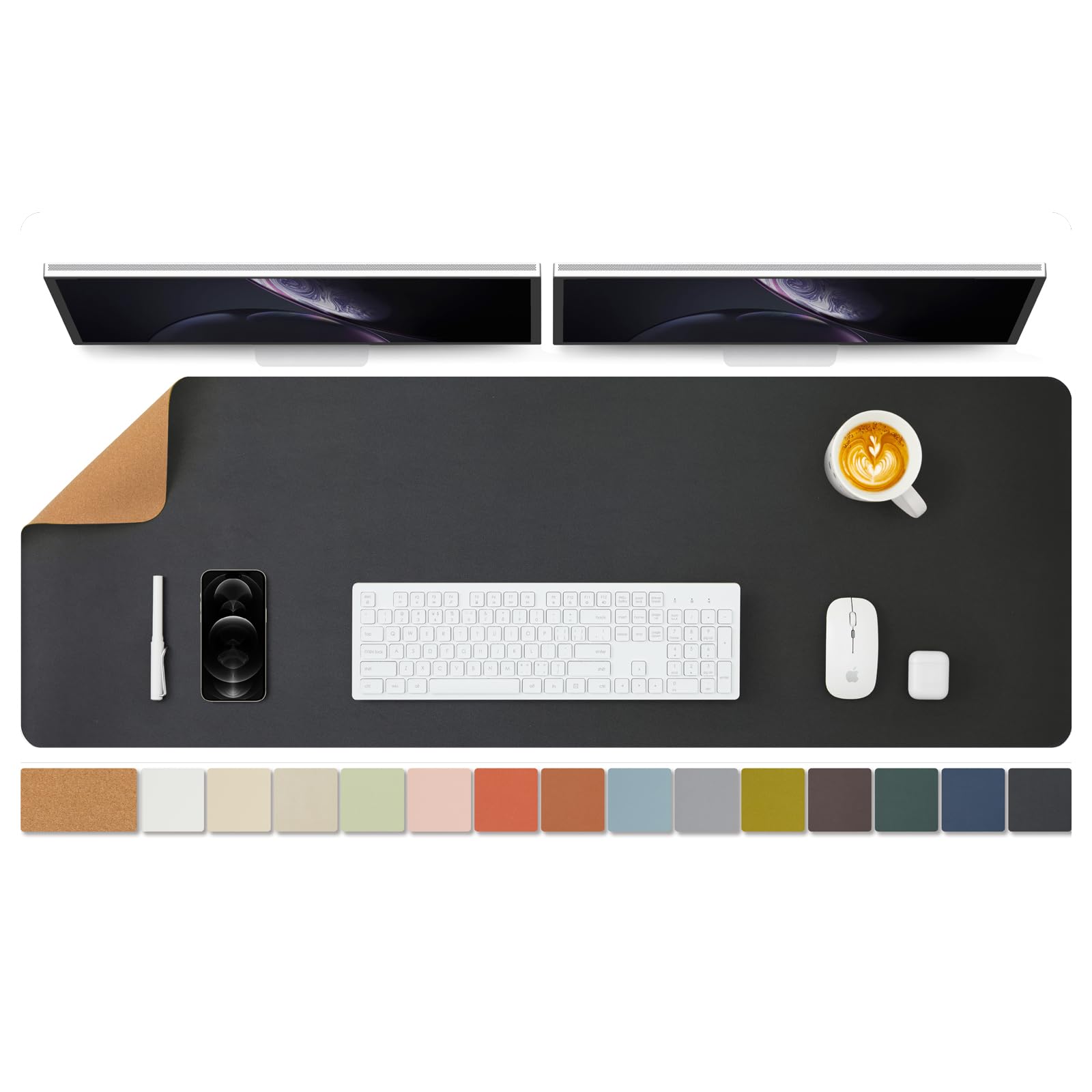 Amazon.com : Large Cork Desk Mat - 47.2"x 17" Desk Pad for Office and ...