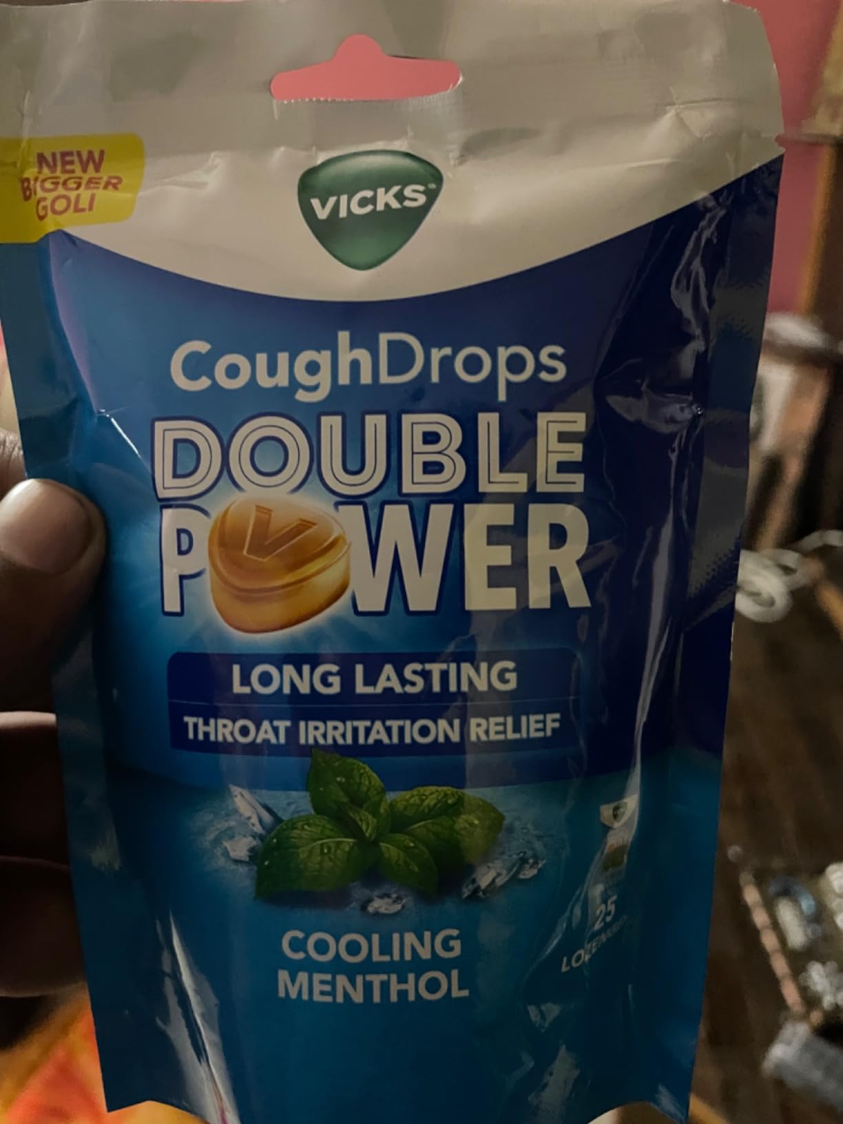 Buy VICKS COUGH DROPS DOUBLE POWER (Bag of 25) NEW & IMPROVED, BIGGER ...