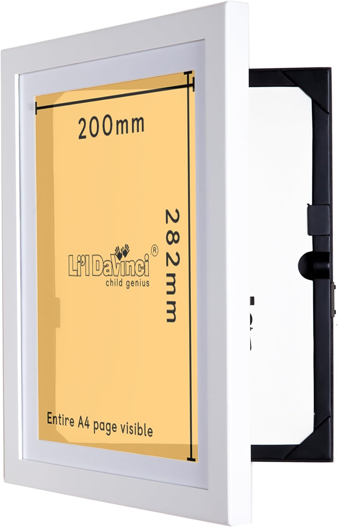 Radcliffe White Wooden Deep 3D Box Frame A4, White Backing Board ...