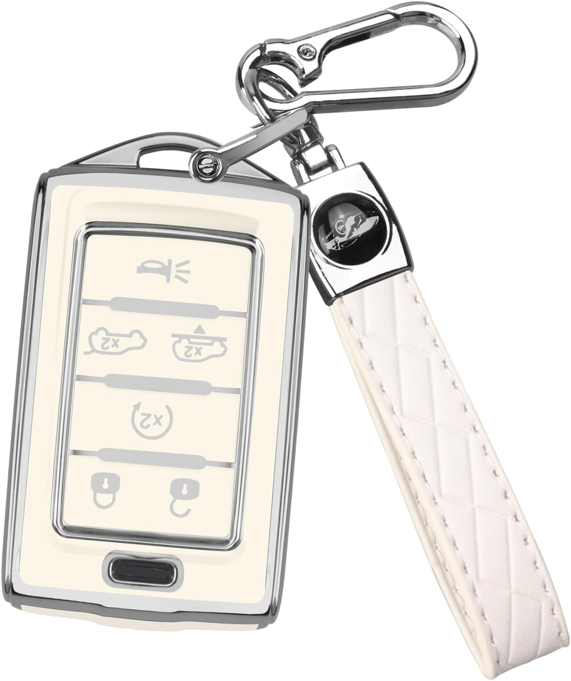 Amazon.com: QBUC for Jeep 6 Buttons Key Fob Cover, Key Fob Case with ...