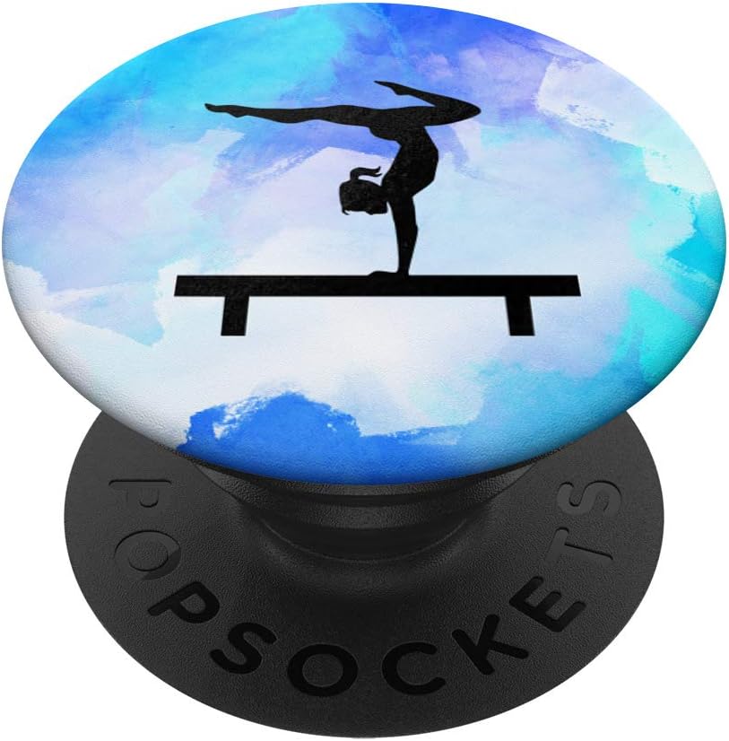 Amazon.com: Gymnastics Blue Watercolor Girls Gymnast Gift PopSockets ...